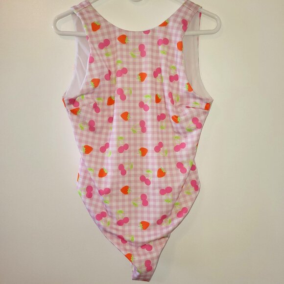 ASOS | Swim | Asos Pink Fruit And Plaid Print Onepiece Swimsuit Nwot ...